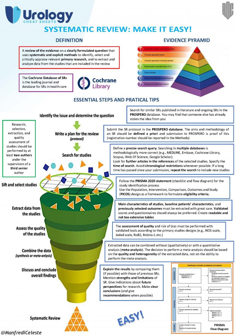 Systematic Review: essential steps and practical tips - Urology Cheatsheets