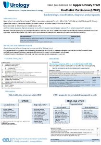 EAU Guidelines on Upper Urinary Tract Urothelial Carcinoma - Urology Cheatsheets