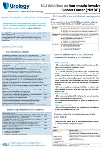EAU Guidelines on Non-muscle-invasive Bladder Cancer - Urology Cheatsheets