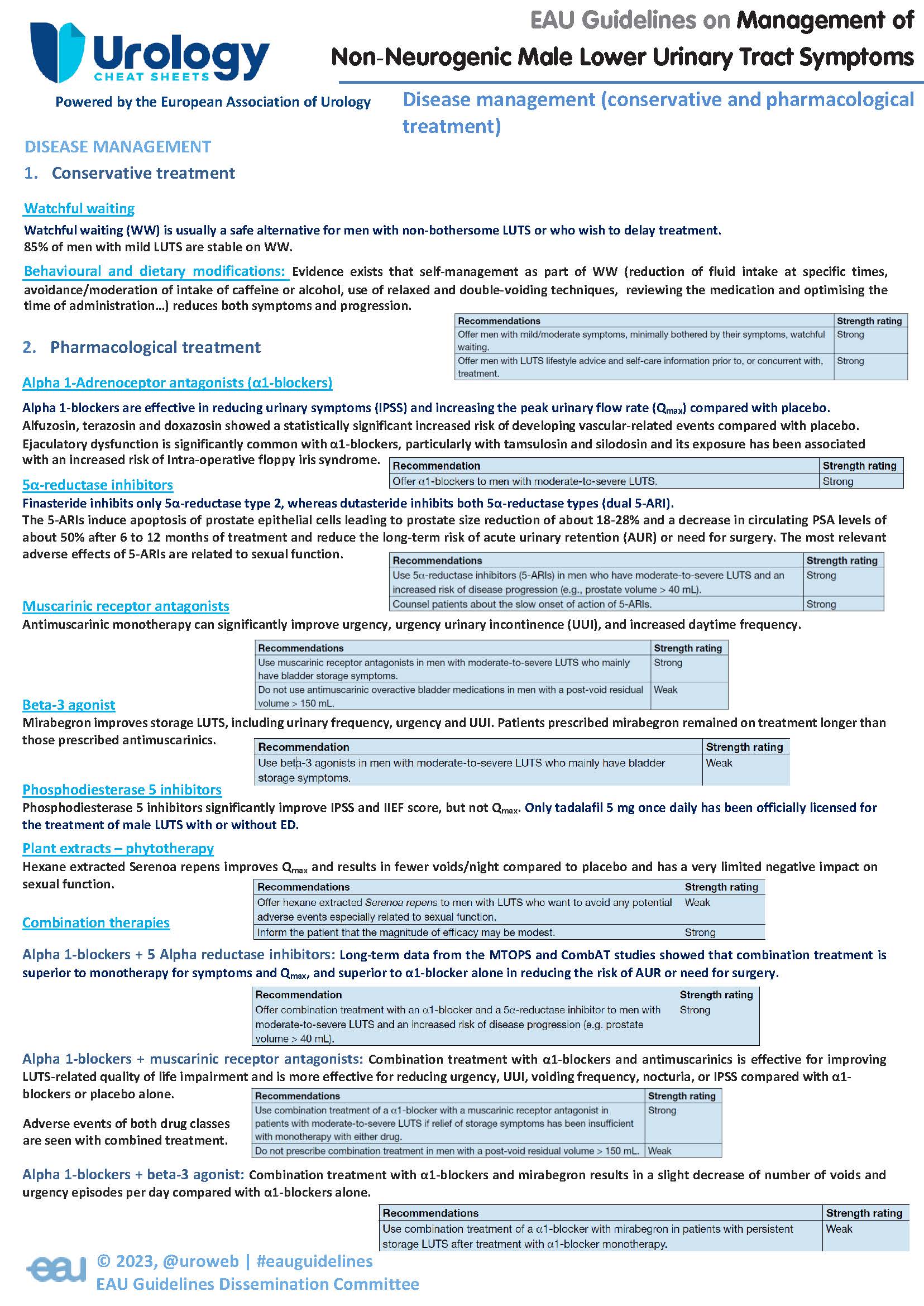 EAU Guidelines on Management ofNon-Neurogenic Male Lower Urinary Tract ...