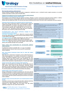 EAU Guidelines on Urethral Strictures IV - Urology Cheatsheets